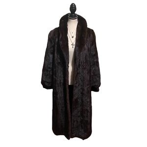 Saga Furs | Jackets & Coats | Vintage Saga Mink Dark Brown Full Length ...